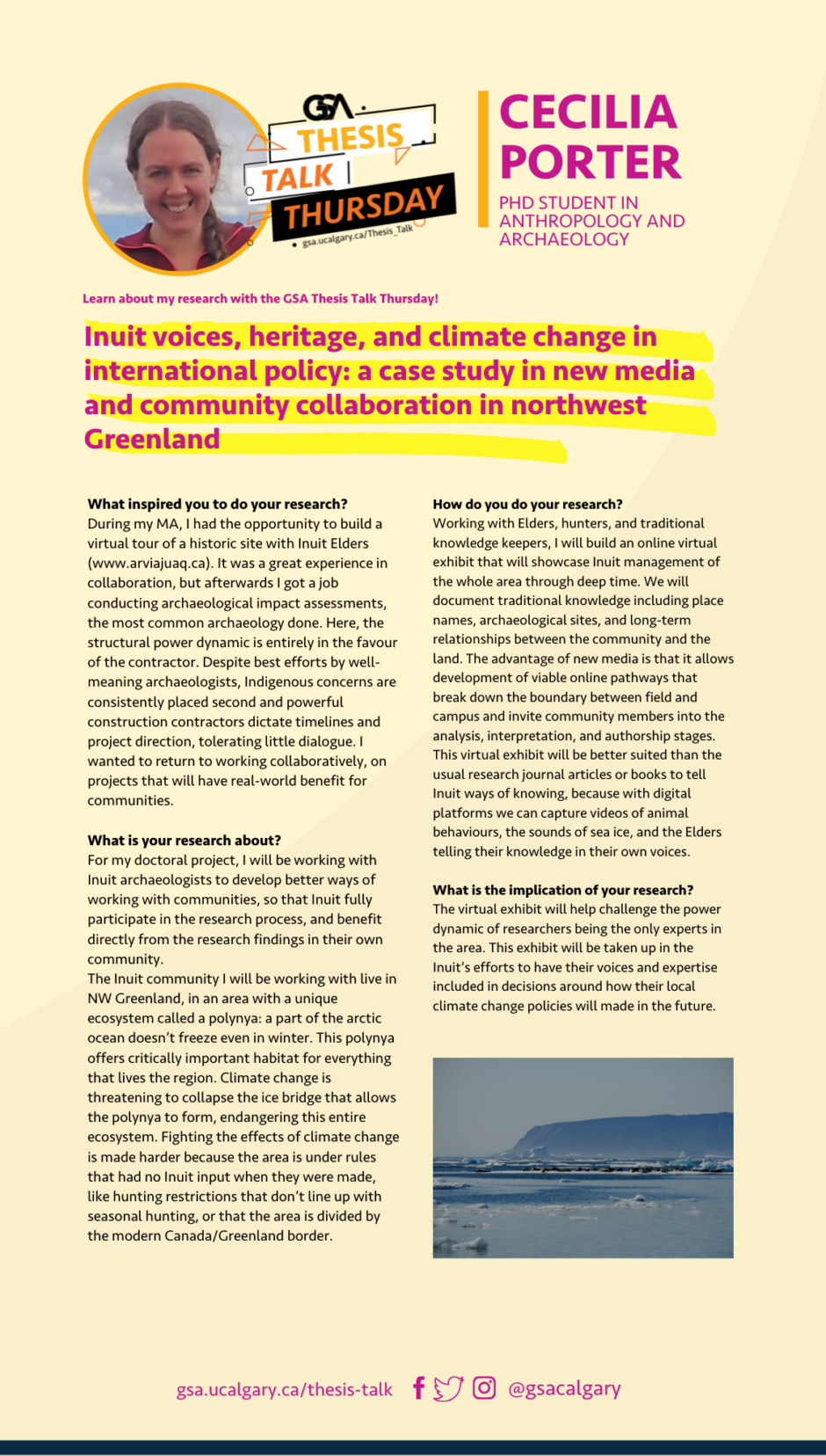 Cecilia Porter Thesis Talk Thursday - Graduate Students' Association