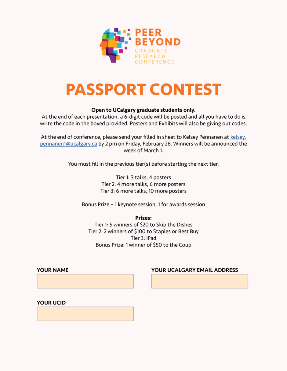 Peer Beyond Conference - Passport Contest - Graduate Students' Association