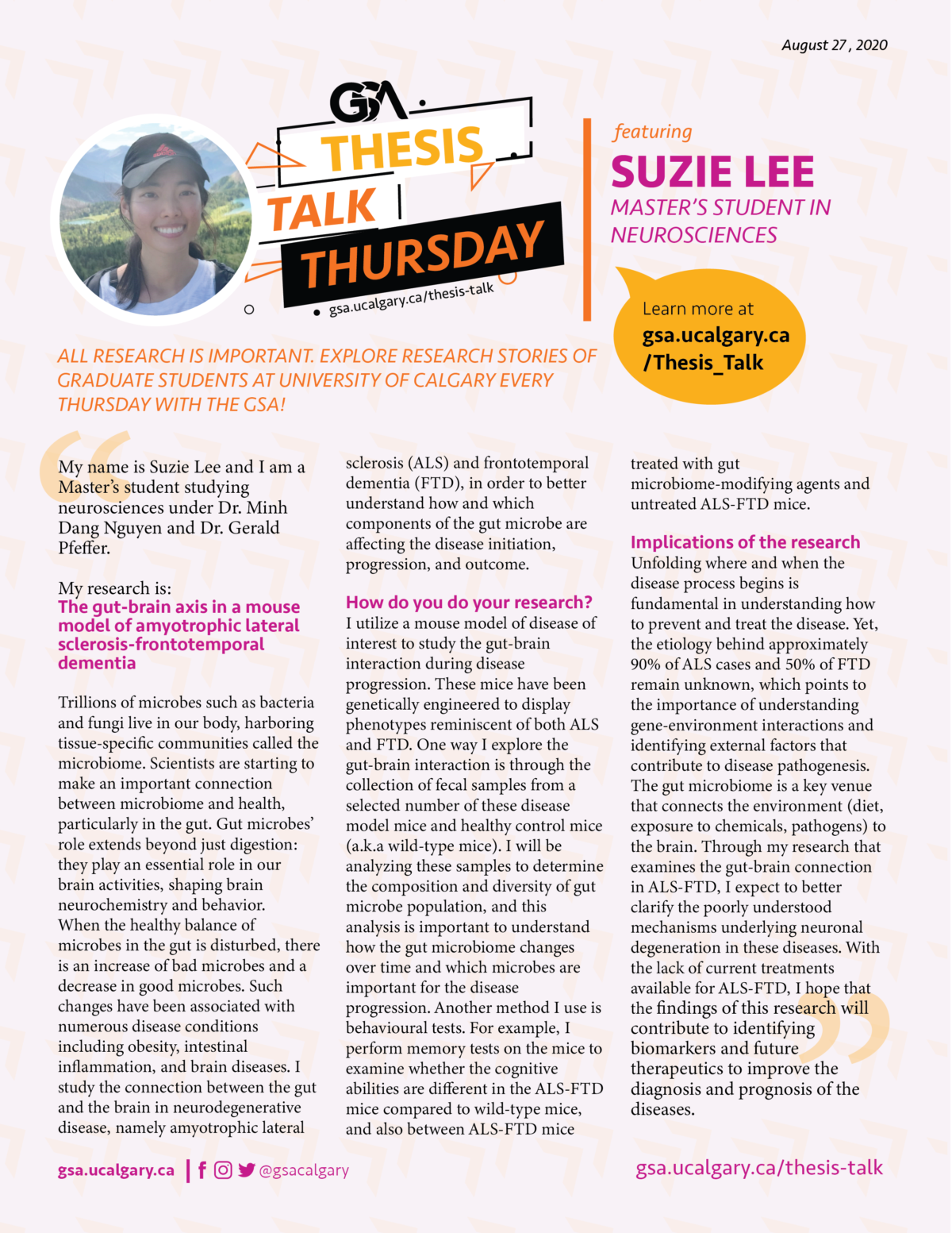 Suzie Lee 3Ts - Graduate Students' Association