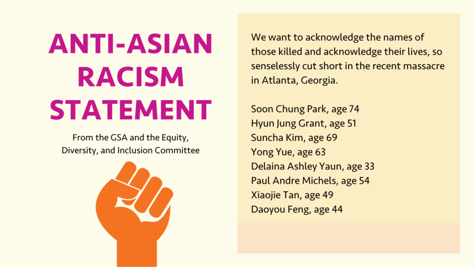 Anti-Asian Racism Statement - Graduate Students' Association