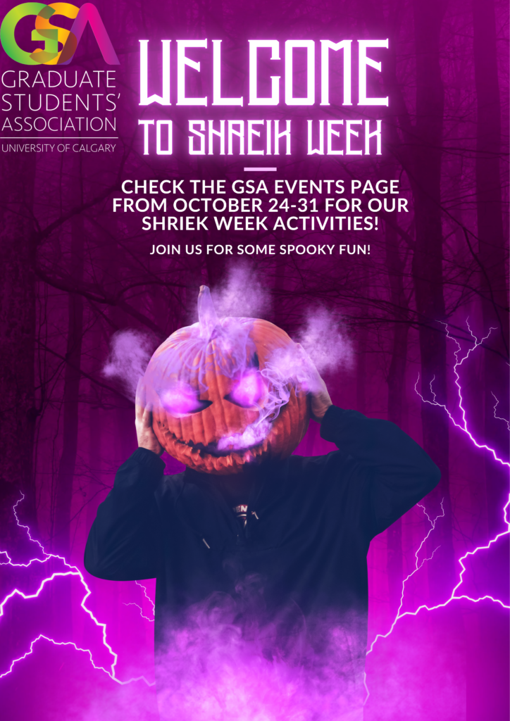Purple Halloween Party Night Poster - Graduate Students' Association